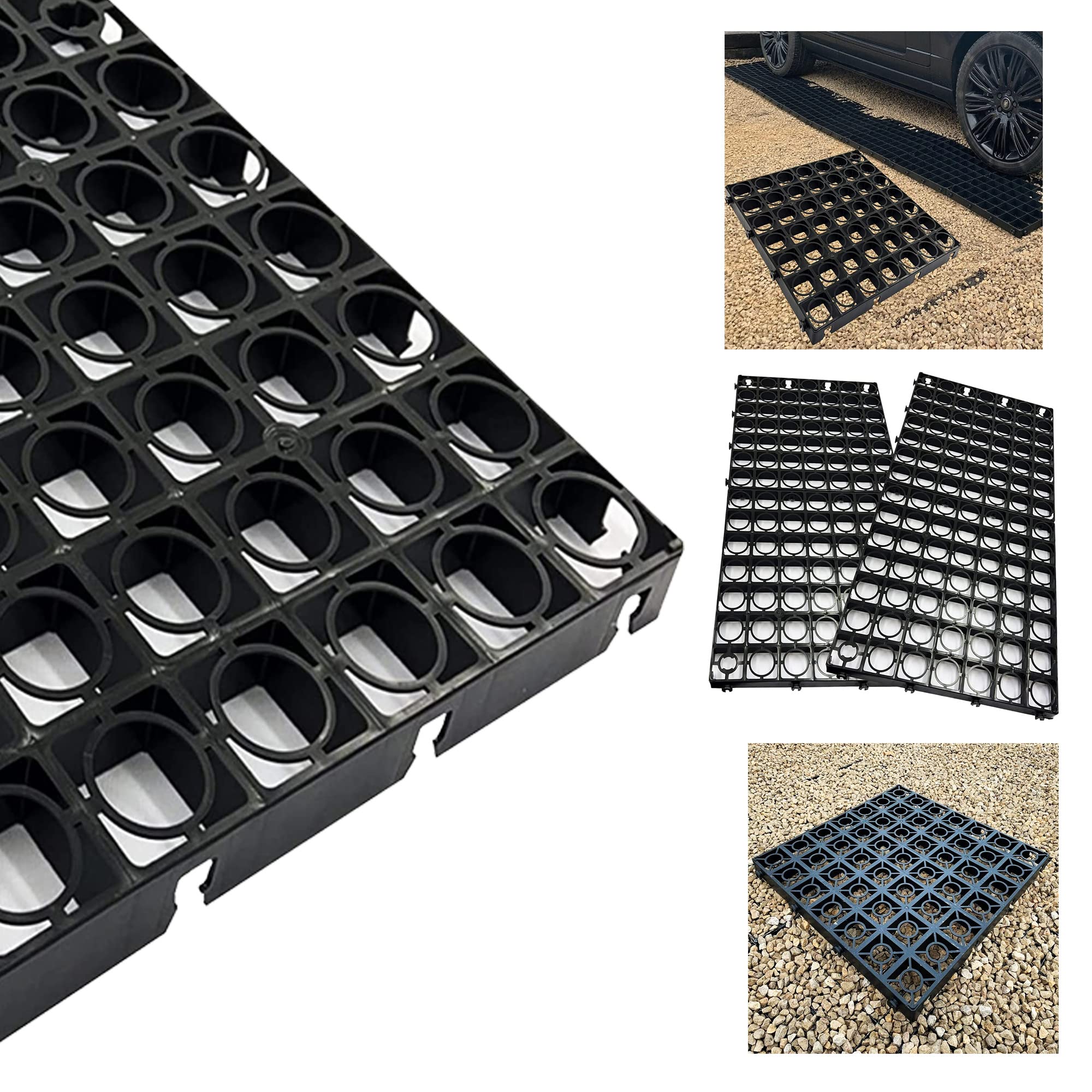 Outdoor Gravel Protector Greenhouse Shed Base Path Black Plastic Paving ...