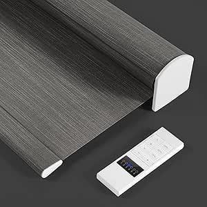 Amazon.com: ZSTARR Motorized Light Filtering Roller Blinds with Remote Control,Rechargeable ...