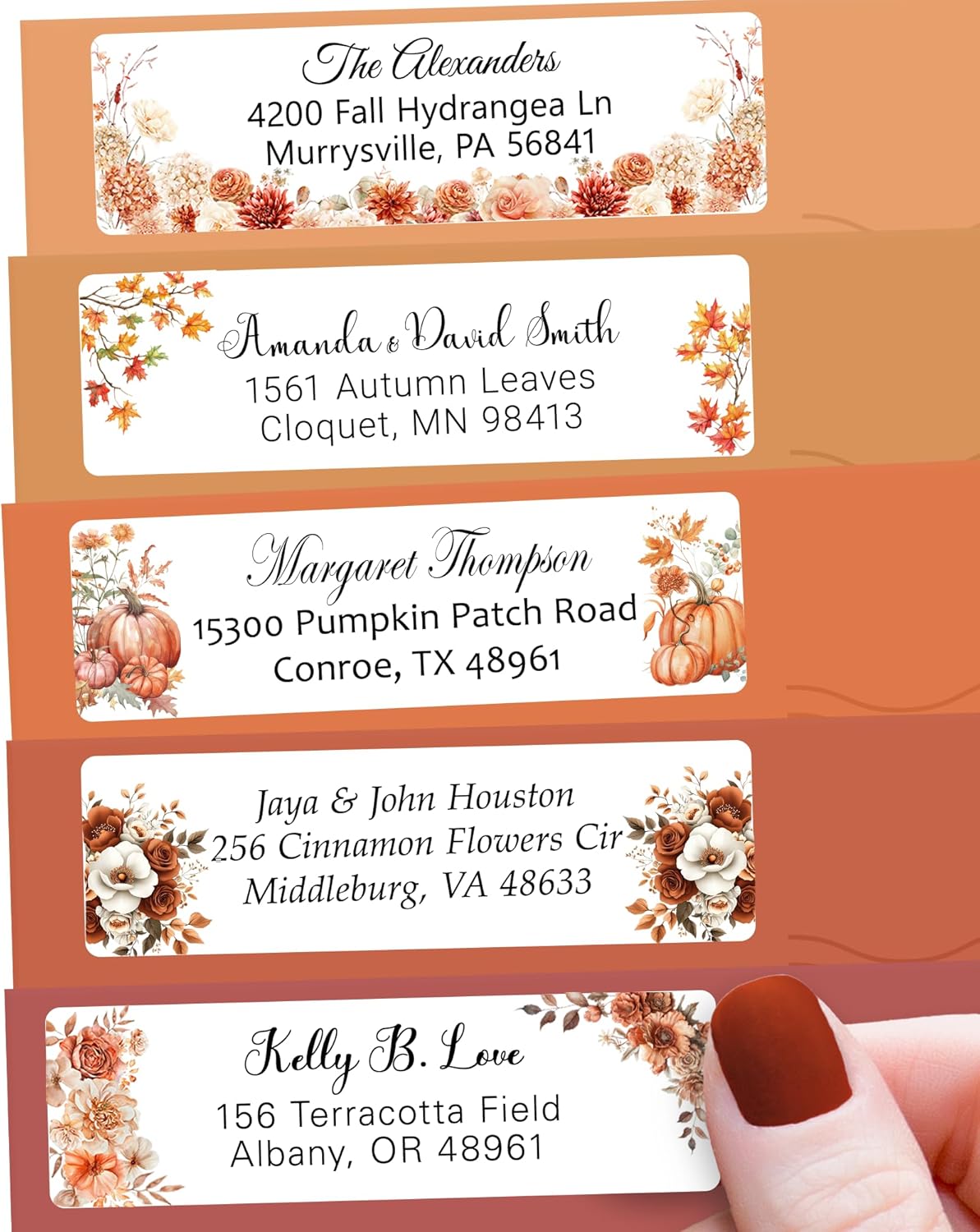Amazon.com: Personalized Return Address Labels Fall - Autumn High Gloss ...