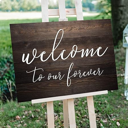 Amazon.com: Personalized Wedding Welcome Sign, Custom Wedding Sign ...
