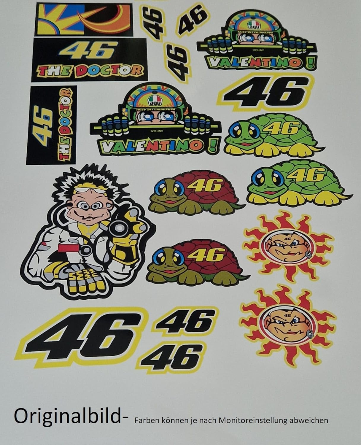 Rossi 46 The Doctor Sticker Motogp Motorcycle A4 Sheet : Amazon.de ...