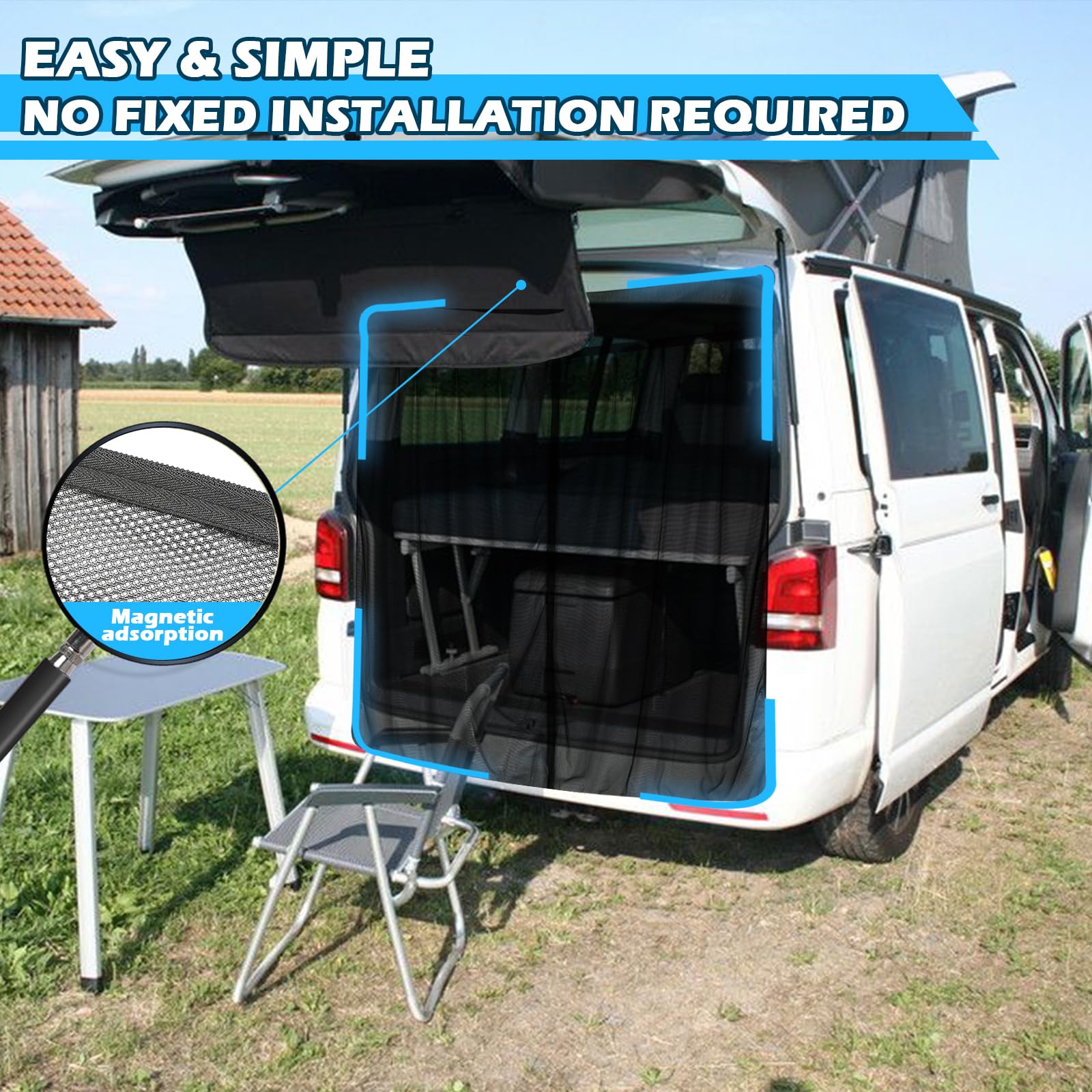 Zanzariera Per Porta Camper ZATOOTO Zanzariera Van Con Magnetismo ...