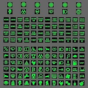 132PCS Rocker Switch Label Decal for Car Centre Console Switch Circuit ...