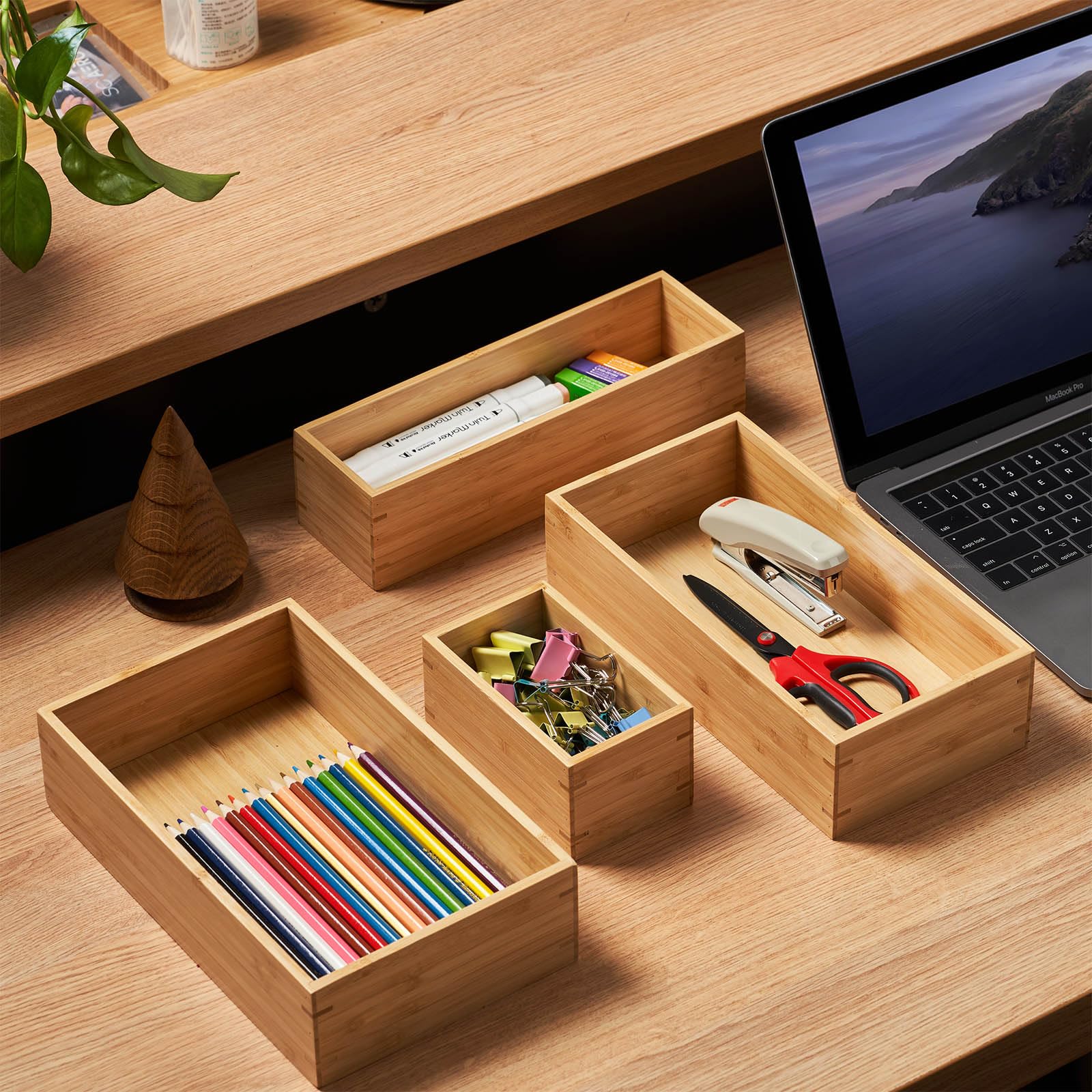 Snapklik.com : Umilife Bamboo Kitchen Utensils Organizer, Extra High ...
