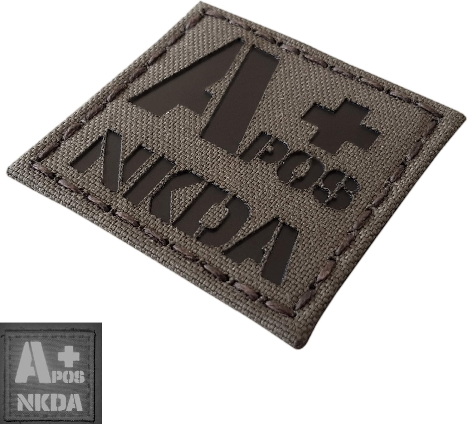 Ranger Green Infrared IR APOS NKDA A+ Blood Type 2×2 Tactical Morale Fastener Patch – BigaMart