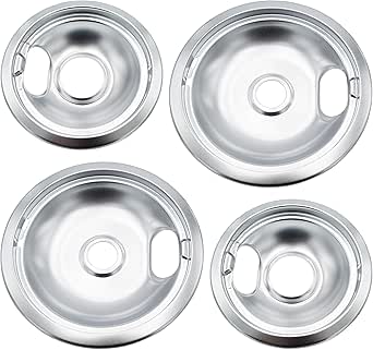 316048413 and 316048414 Chrome Stove Burner Drip Pans Replacement ...