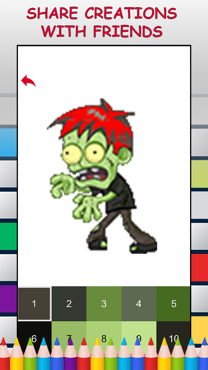 Zombies Color by Number - FREE Pixel Art Game - Coloring Book Pages ...