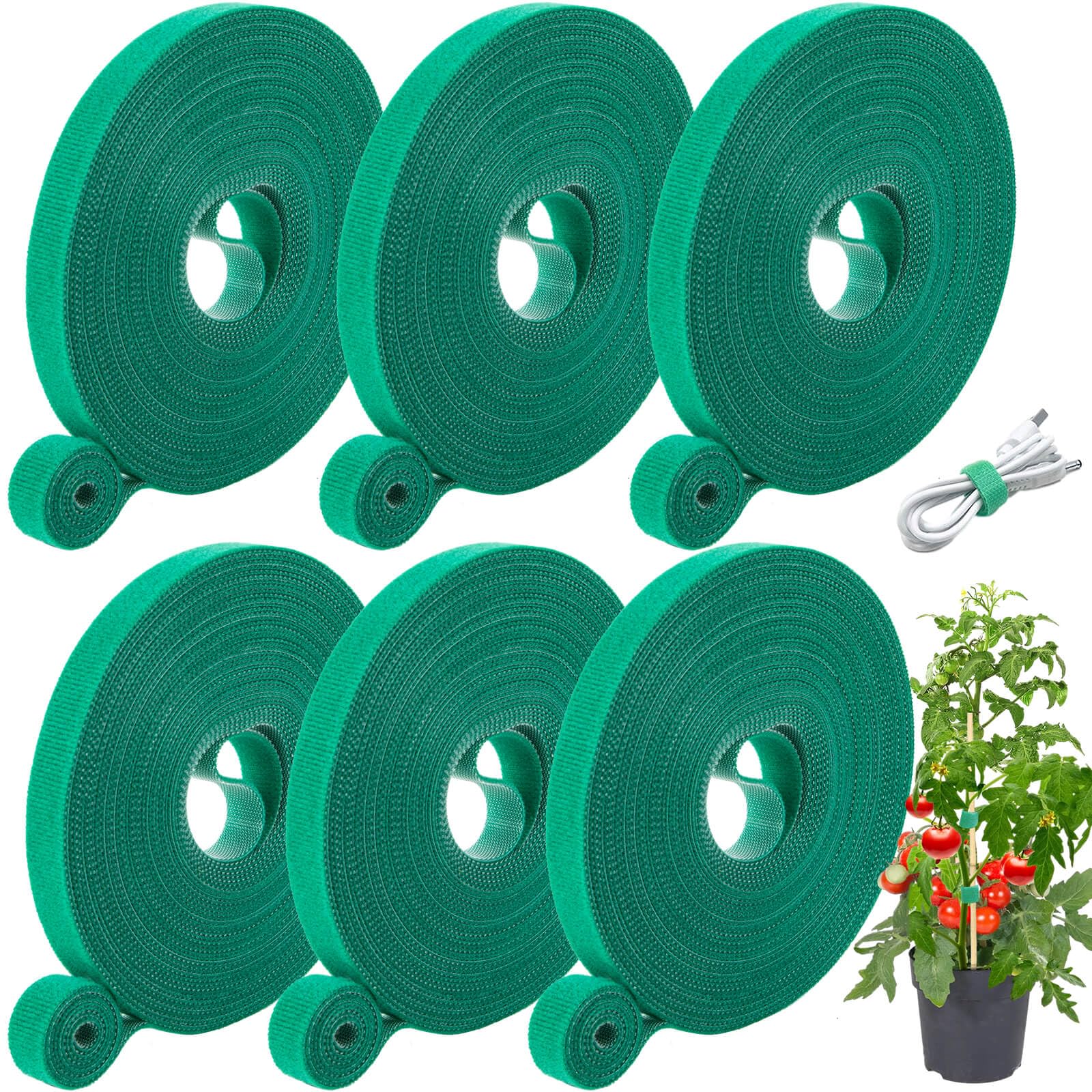 Amazon.com : GCTWFYK Plant Tape, 6 Roll 196 Ft Green Garden Tape, Twist ...