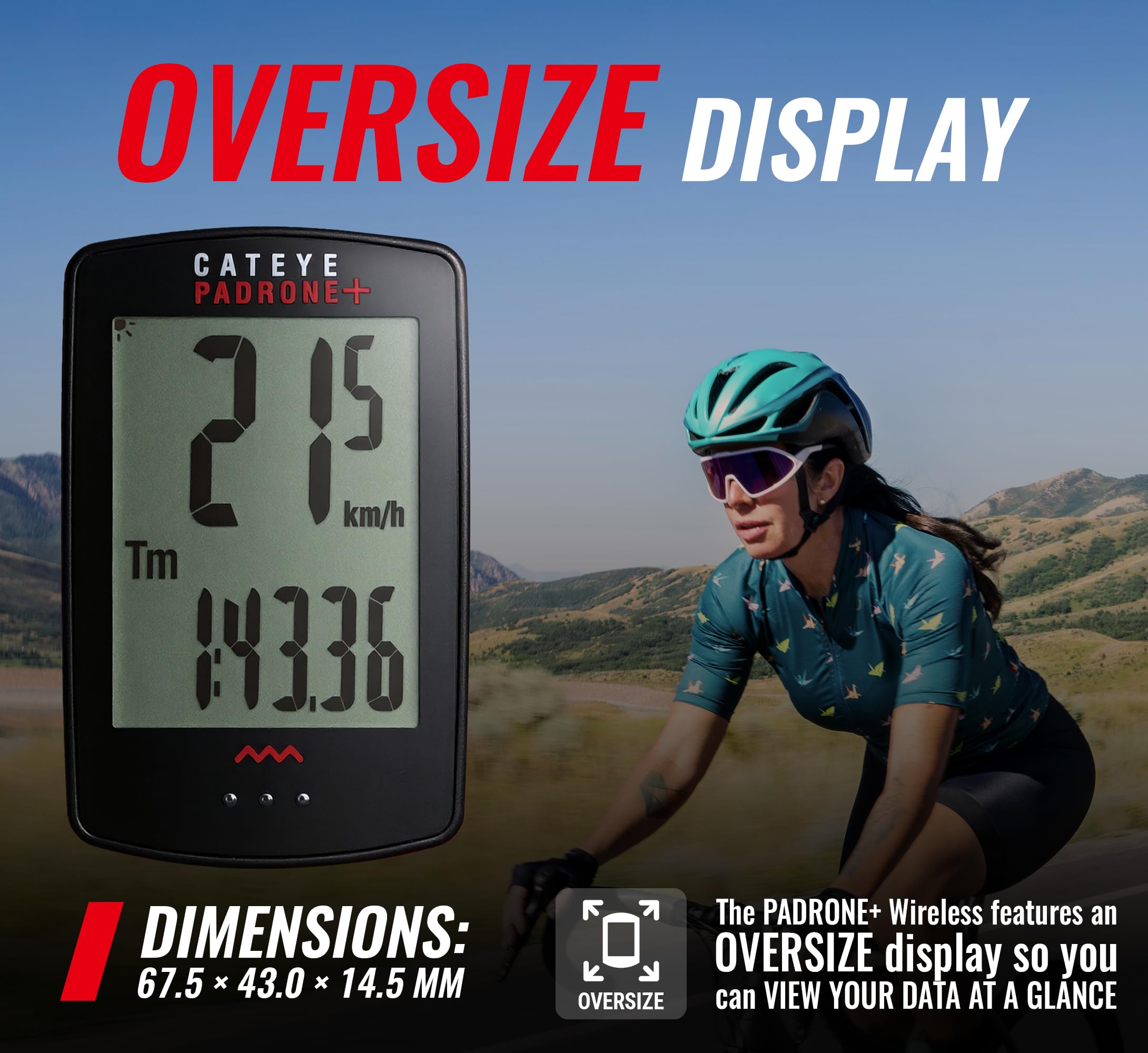 Snapklik.com : CATEYE Padrone Plus Bike Computer Oversized Display ...