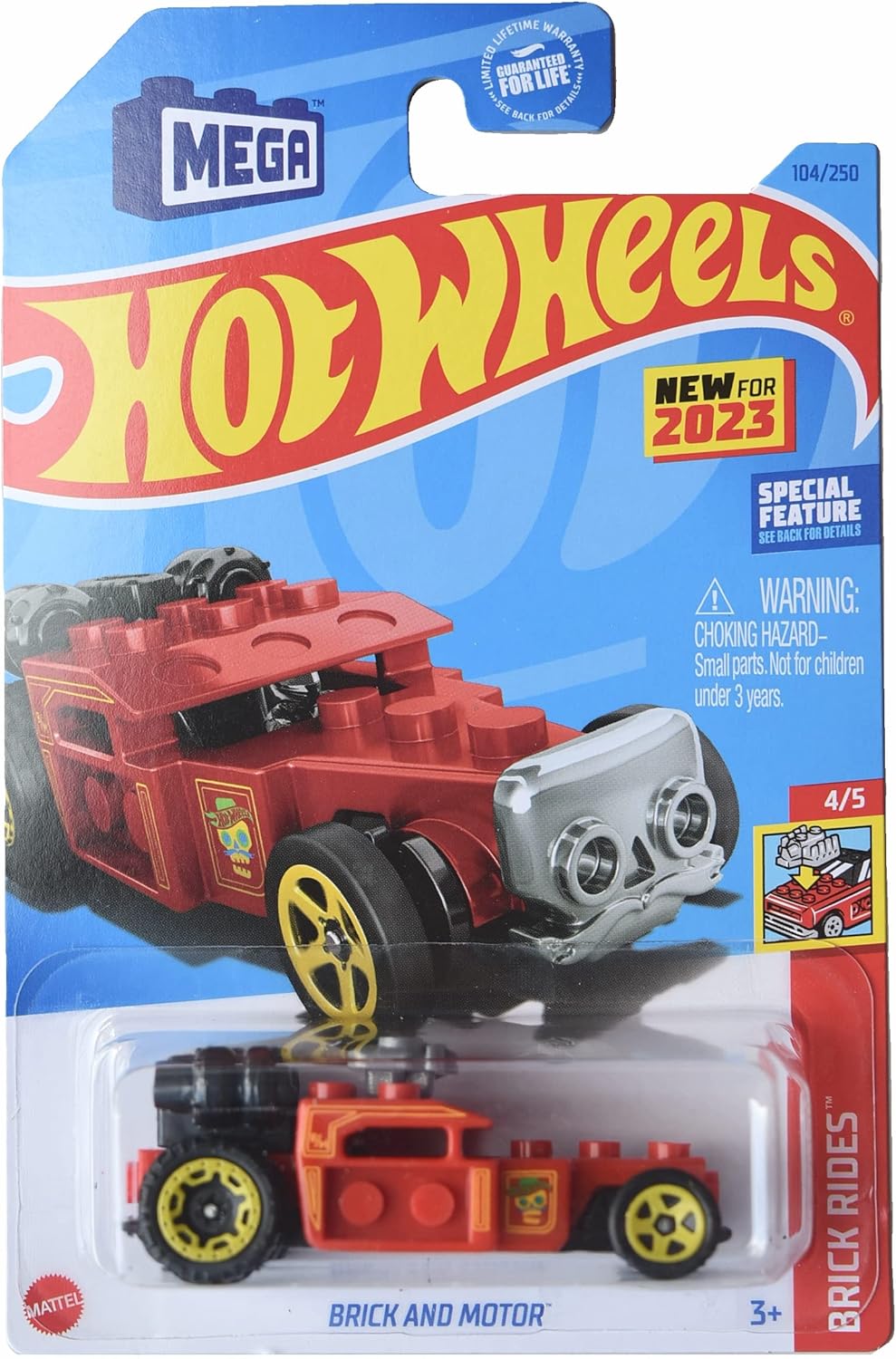 Amazon.com: Hot Wheels Brick and Motor, Brick Rides 4/5 [red] 104/250 ...