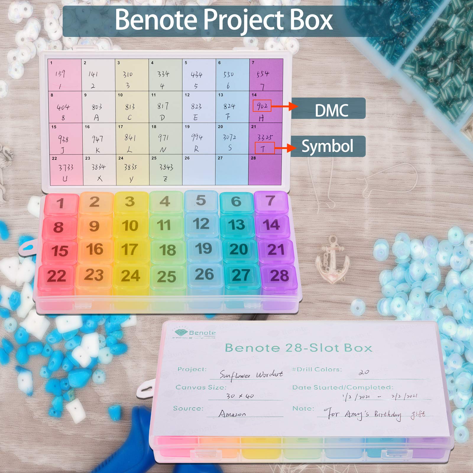 Snapklik.com : Benote Diamond Art Painting Storage Containers, 28 Grids ...