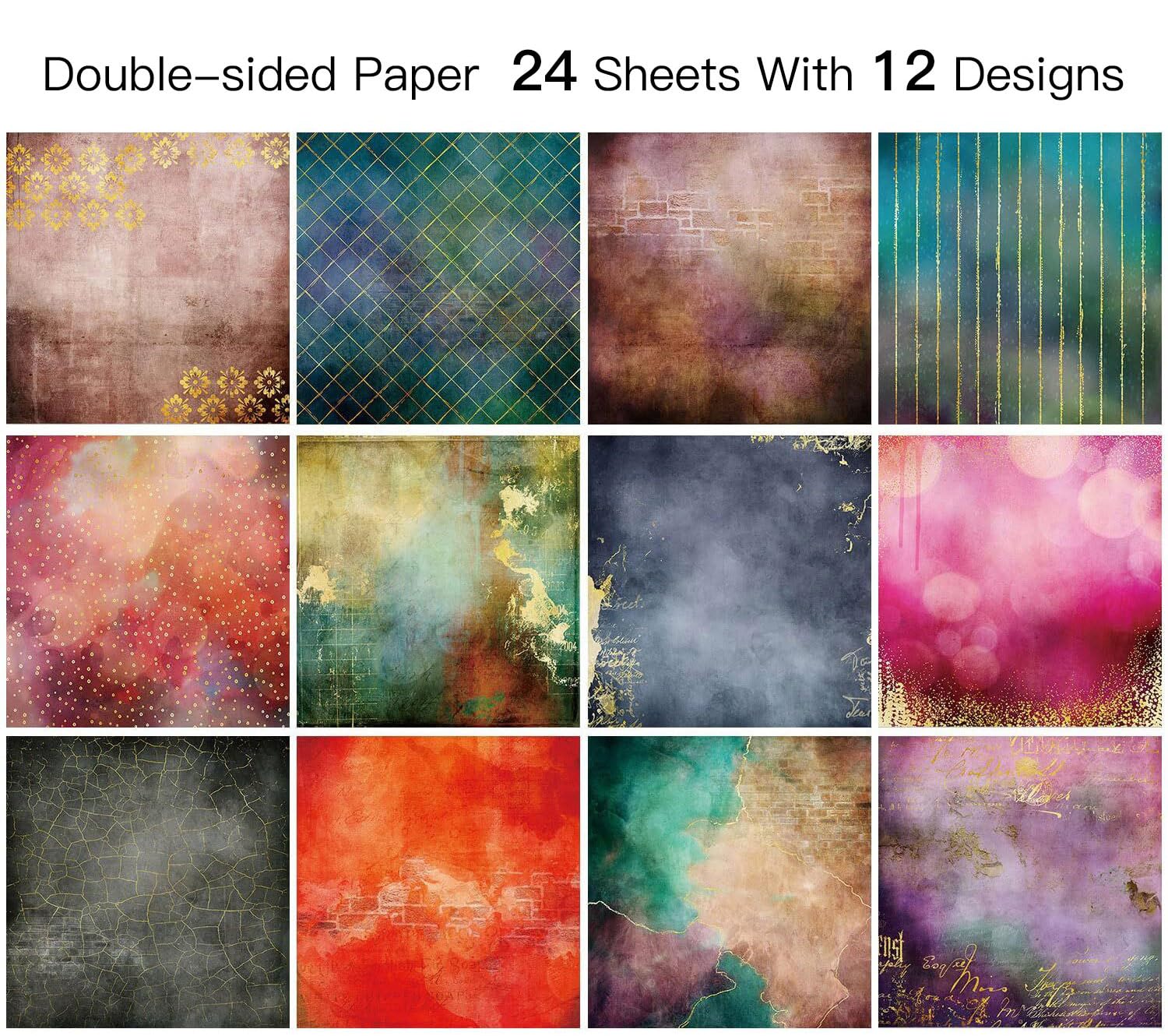 Snapklik.com : Vintage Scrapbook Paper Aesthetic Patterned Paper 1212 ...