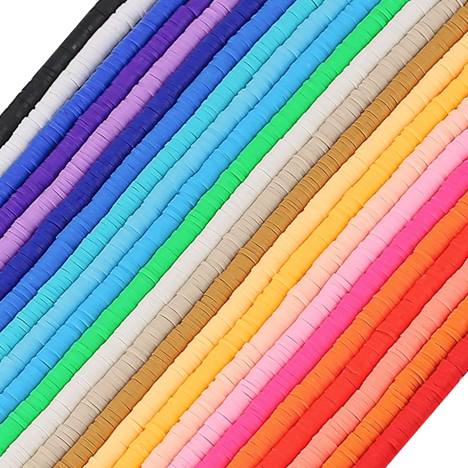 Amazon.com: 9120 Pcs 24 Strands Clay Beads for Bracelet Making Kit ...