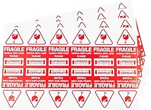 PACK4YA 240 Fragile Stickers 50x90 mm Upward Packing Sticker Strong ...