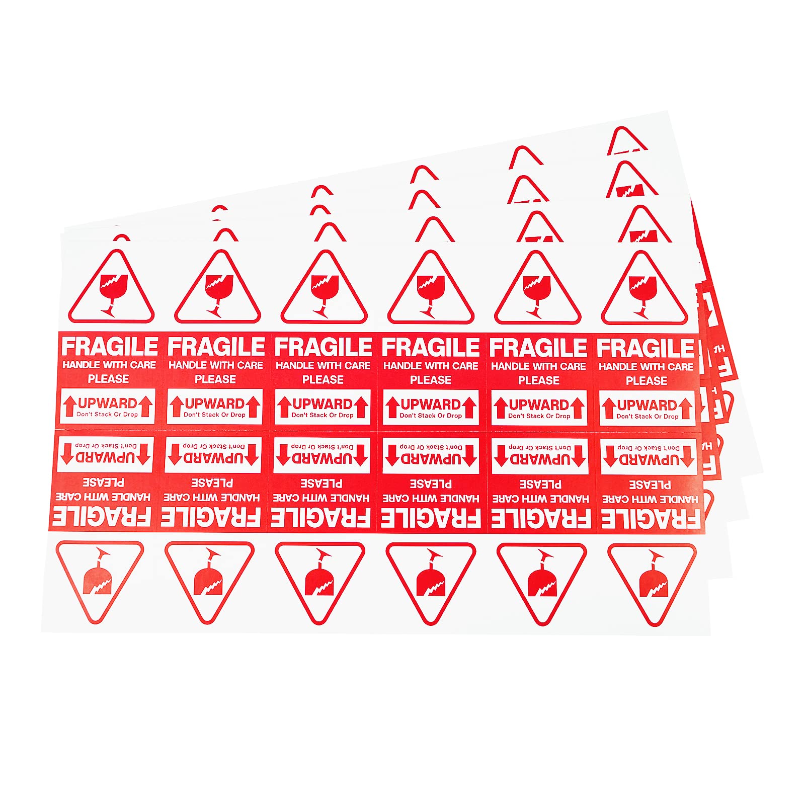 PACK4YA 240 x Fragile Stickers 50x90 mm UPWARD Packing Sticker Strong ...