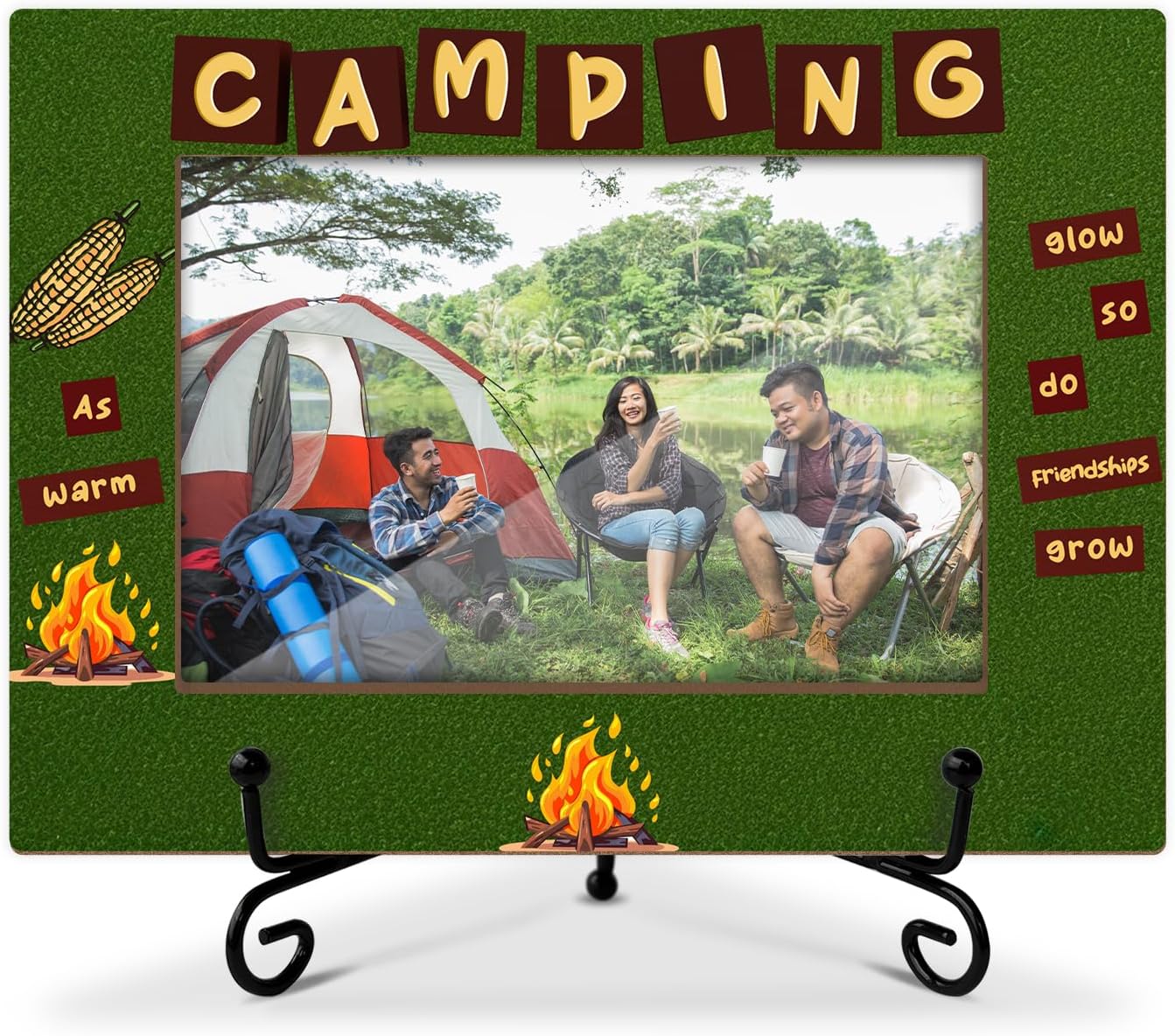 Amazon.com - Camping Gifts Wood Photo Frame for Camper Friends Daughter ...