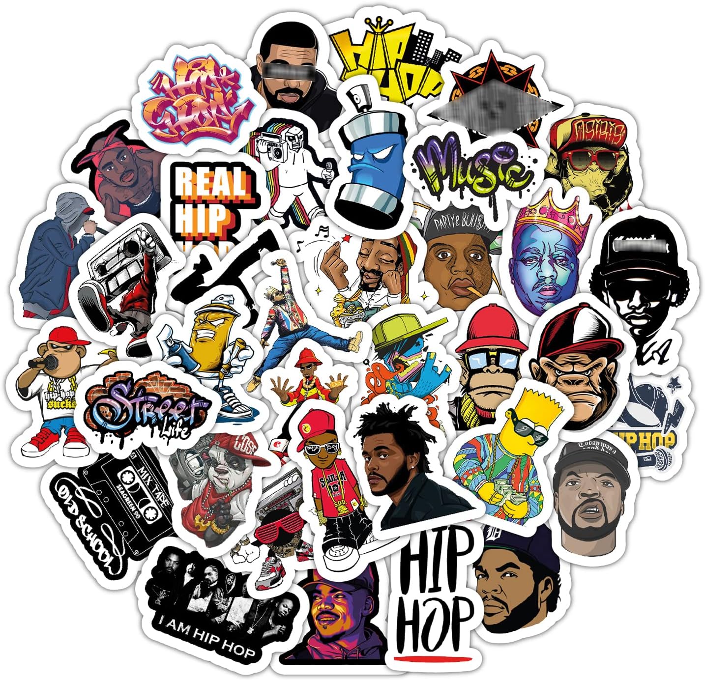 Amazon.com - Hip Hop Tapes Vinyl Waterproof Sticker Decal Car Laptop ...