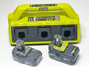 Amazon.com: Ryobi 18-Volt ONE+ Super Charger Kit with 2 Batteries ...