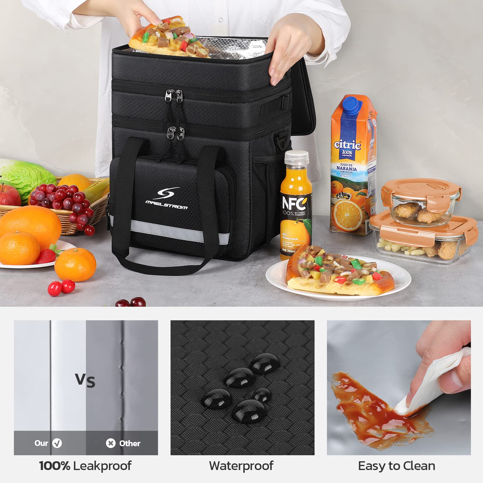 Maelstrom Lunch Box for Men,Insulated Lunch Bag Women/Men,Leakproof ...