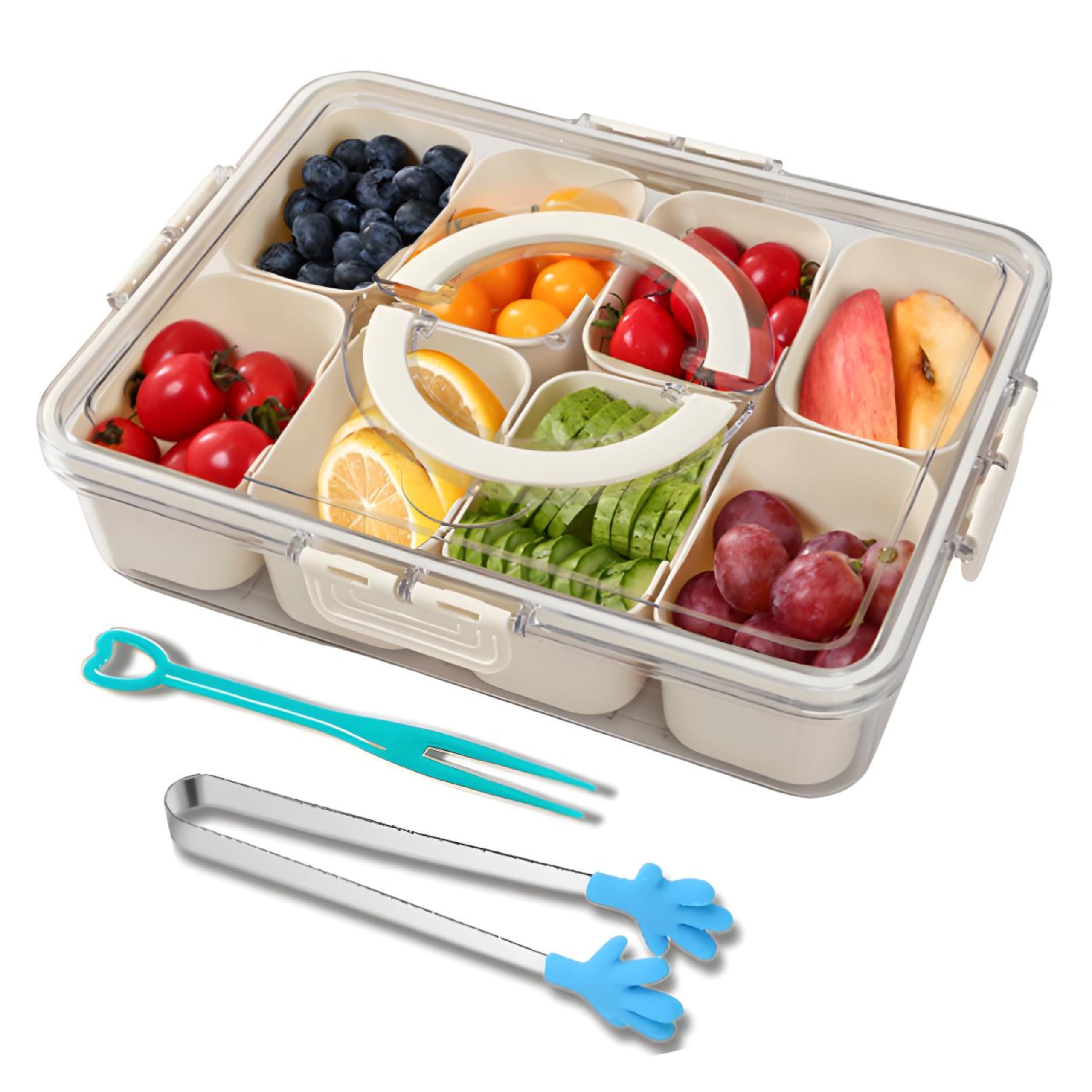 Amazon.com | AshCreations Snackle Box with 8 Compartments - Compact ...