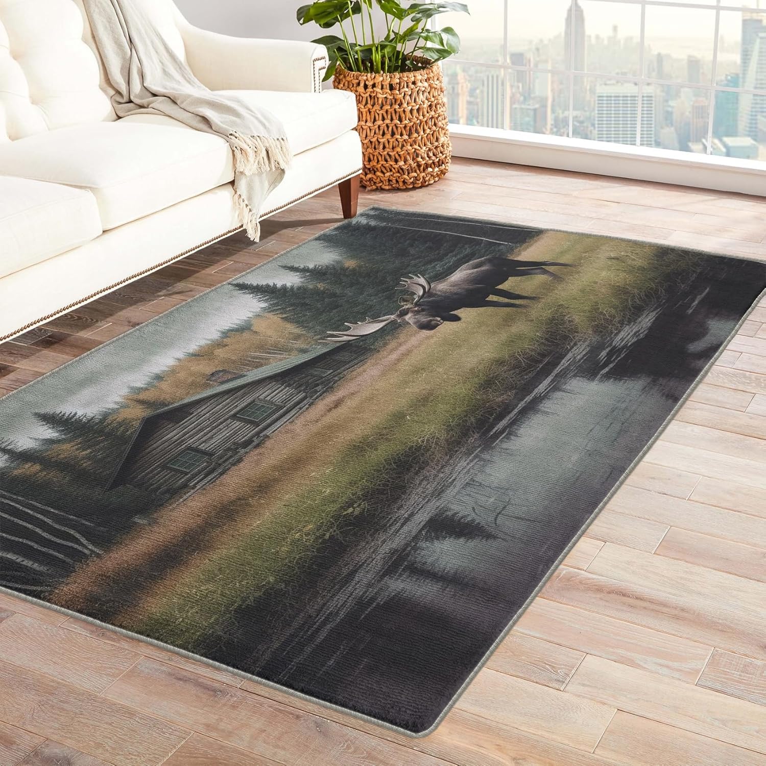 Amazon.com: Generic Moose Rug for Nursery - 6x9 Rug - Moose Rug - Wild ...