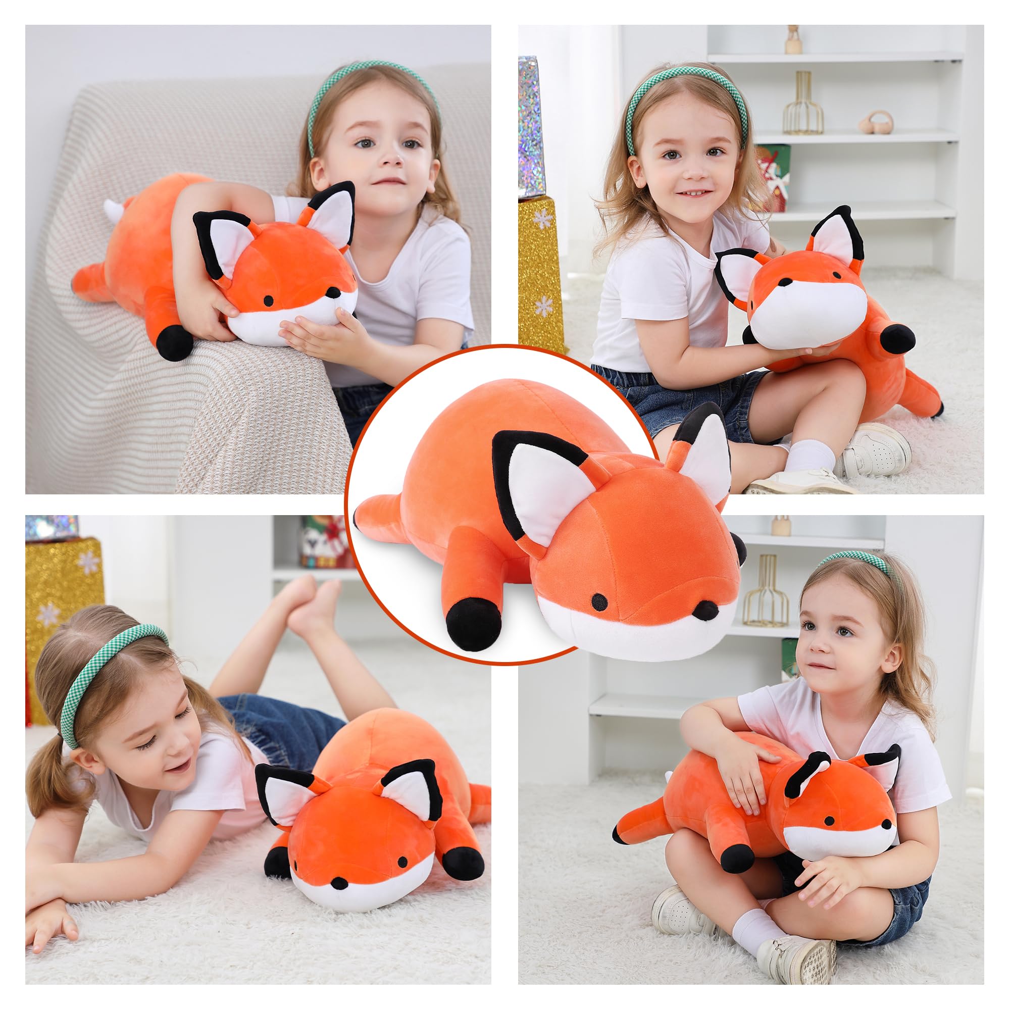 Snapklik.com : WeBingo Weighted Stuffed Animals, 24" Weighted Fox Plush ...