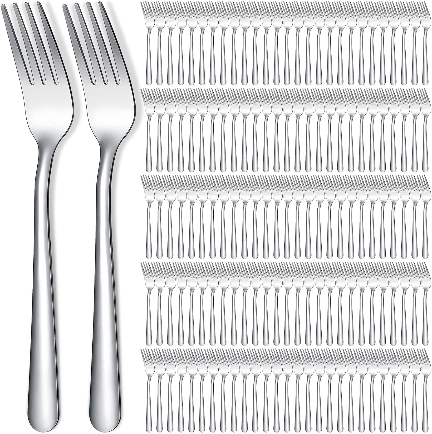 Amazon.com: Syhood 300 Pcs Stainless Steel Dinner Forks Set 8 Inch Bulk ...