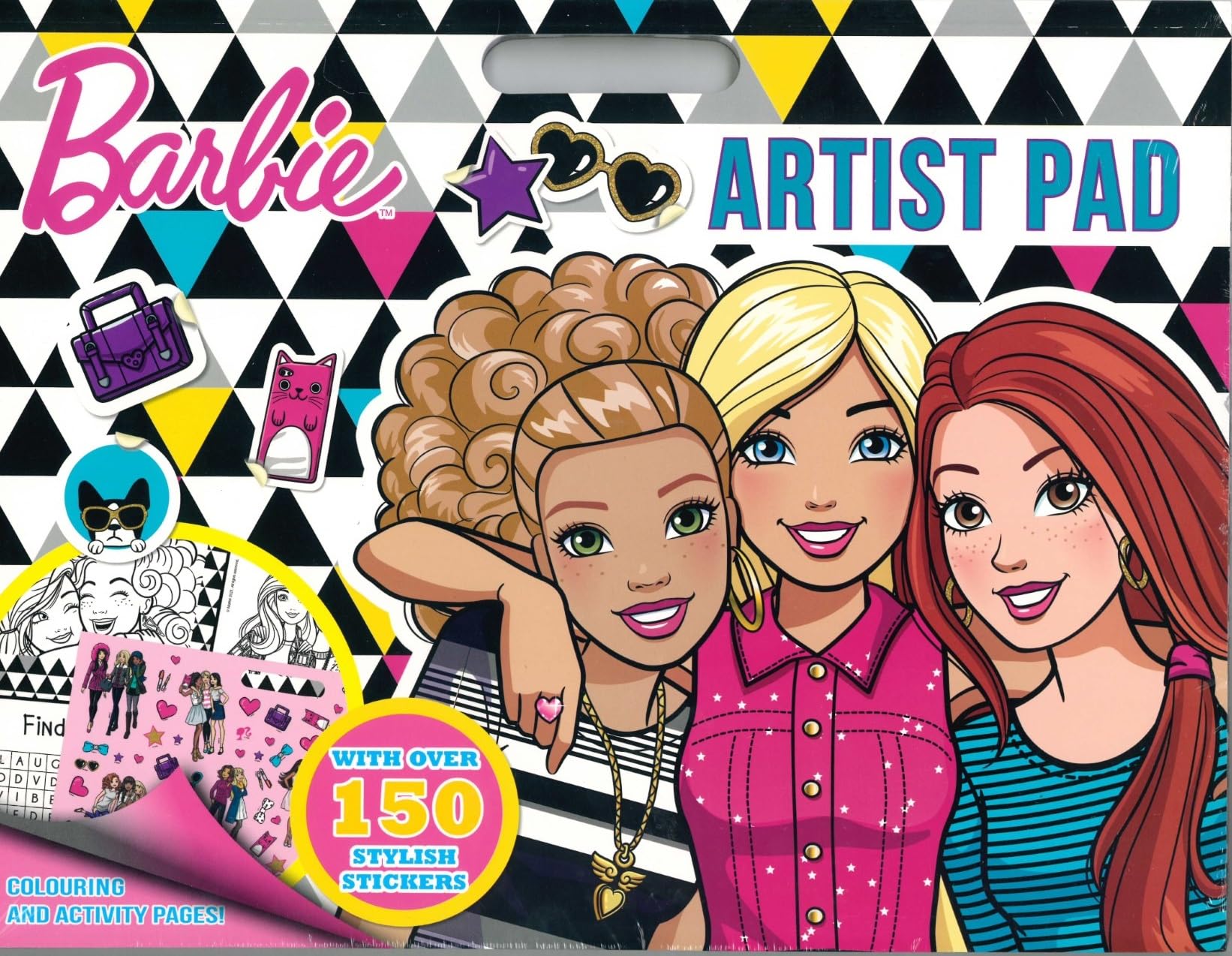 Barbie Artist Pad Activity Colouring Book and Sticker Set for Kids 150 ...