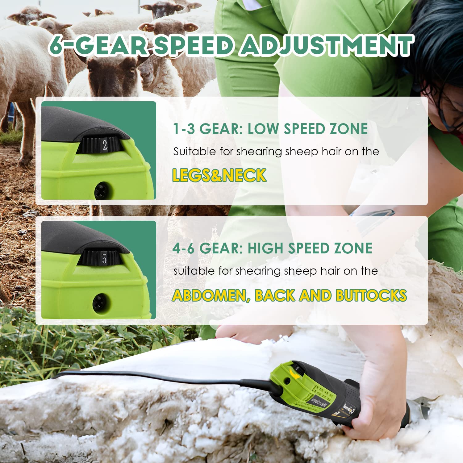 Snapklik.com : 850W Sheep Shears Electric Sheep Clipper, Farm Livestock ...