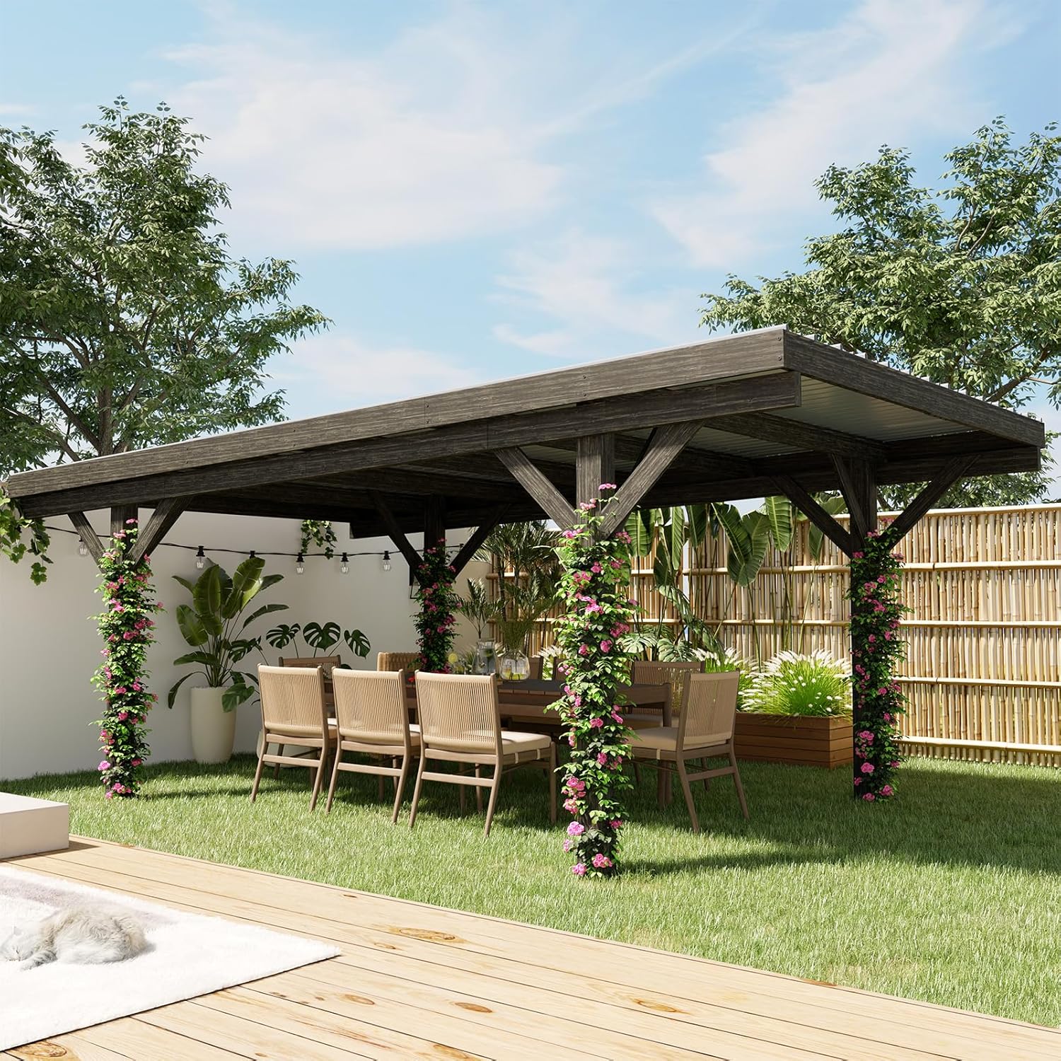 U Max 12 X17 Wood Gazebo Hardtop Outdoor Pergolas For Patio Heavy