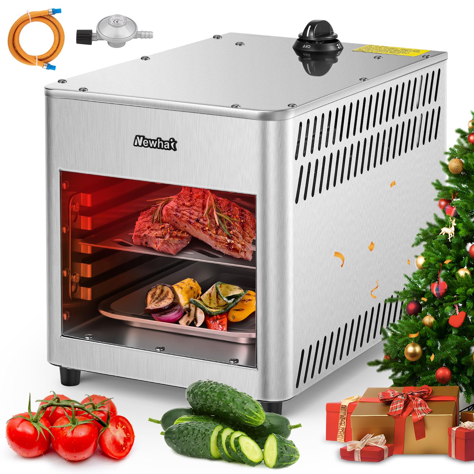 Snapklik.com : 1400 Propane Steak Broiler Gas Steak Grill Portable ...