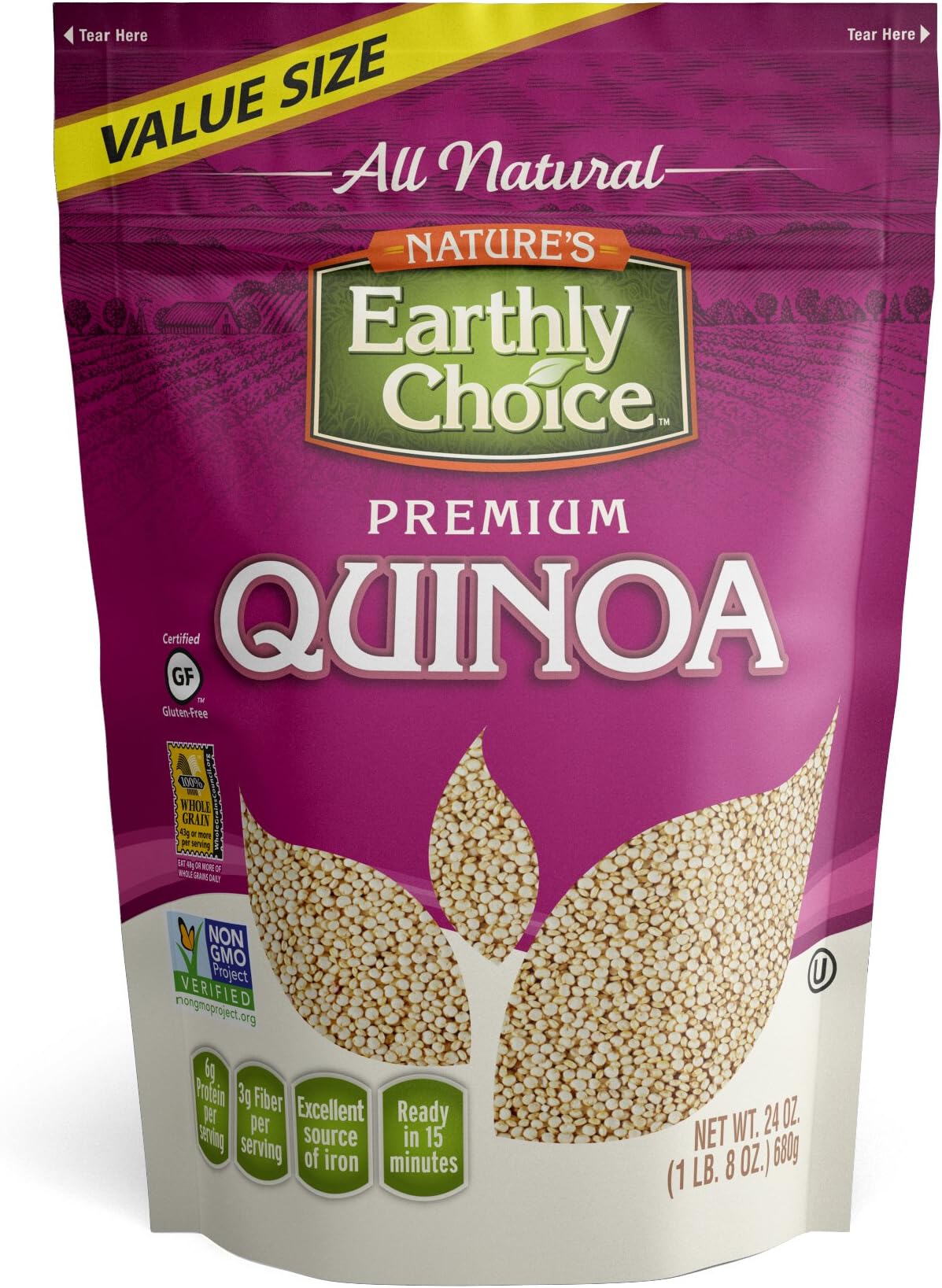 Amazon.com : Nature's Earthly Choice Premium Organic Quinoa (4 lbs ...