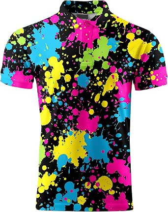 Amazon.com: Funny Golf Shirts for Men,Mens Hawaiian Shirts Short Sleeve ...