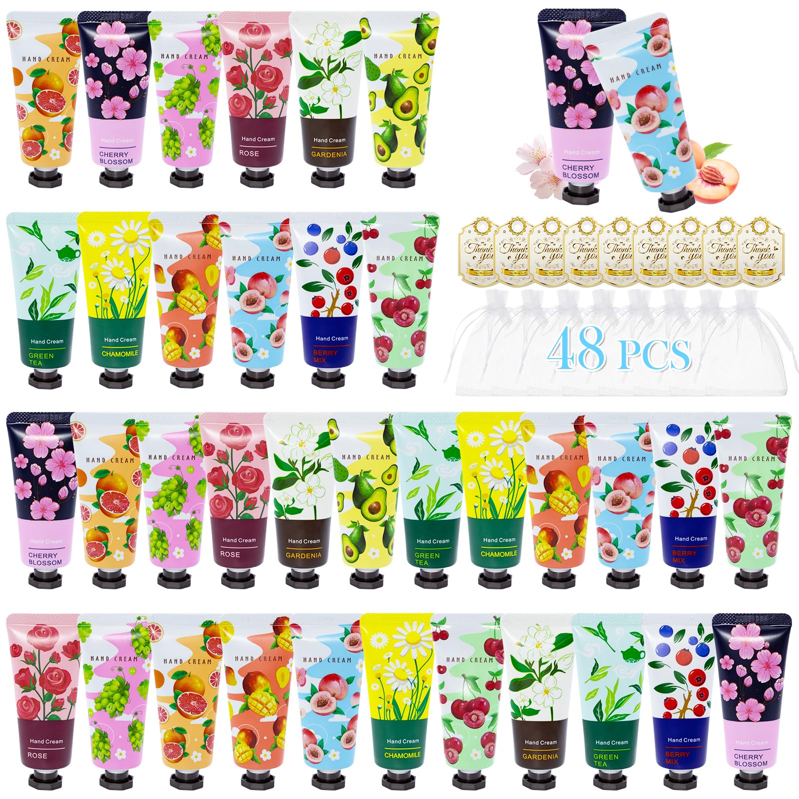 Amazon.com : 48 Pack Hand Cream for Women, Mini Hand Lotion Travel Size ...