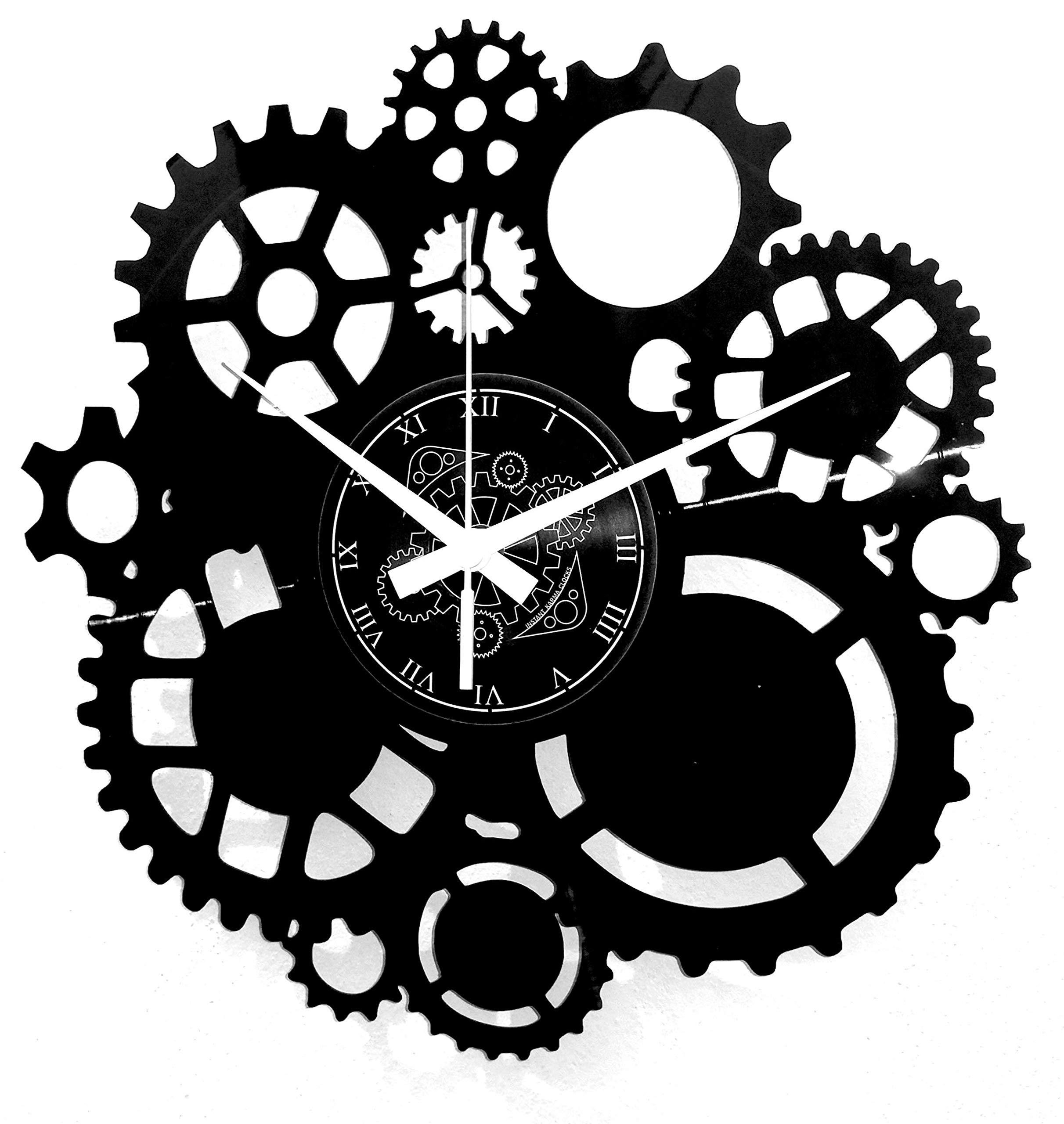 Instant Karma Clocks Vinyl Wall Clock Gears Gothic Steampunk Design ...