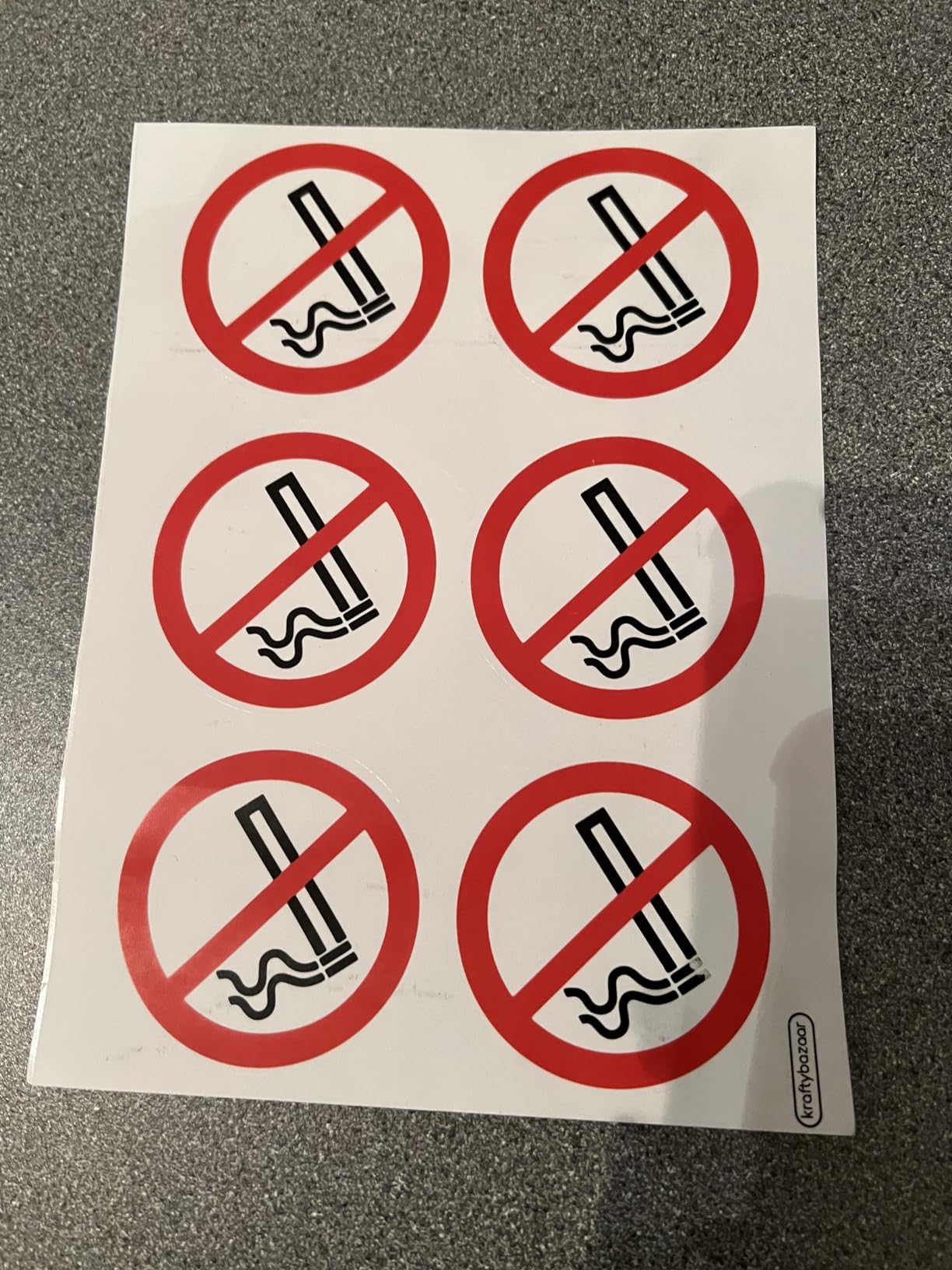 Pack of 12 signs, CLEAR No smoking symbol, Prohibition Window Safety ...