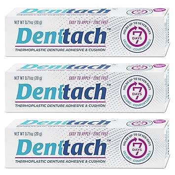 Amazon.com : Denttach Denture Adhesive, Thermoplastic Denture Adhesive ...