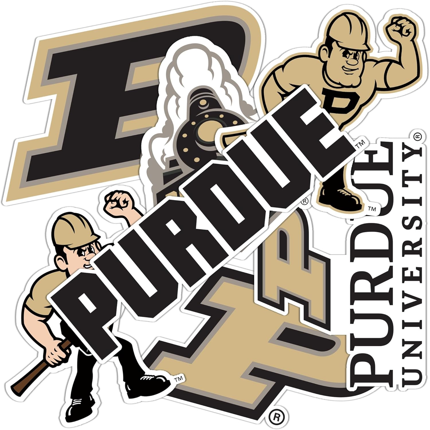 Amazon.com: Desert Cactus Purdue University Sticker Boilermakers Vinyl ...