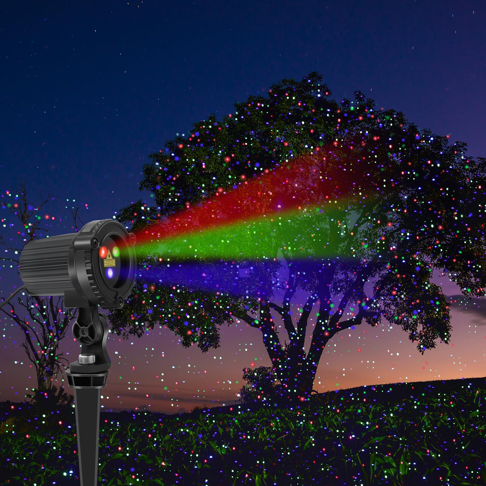 Laser Lights Christmas Projector,Outdoor Garden Laser Lights,3 Colors ...