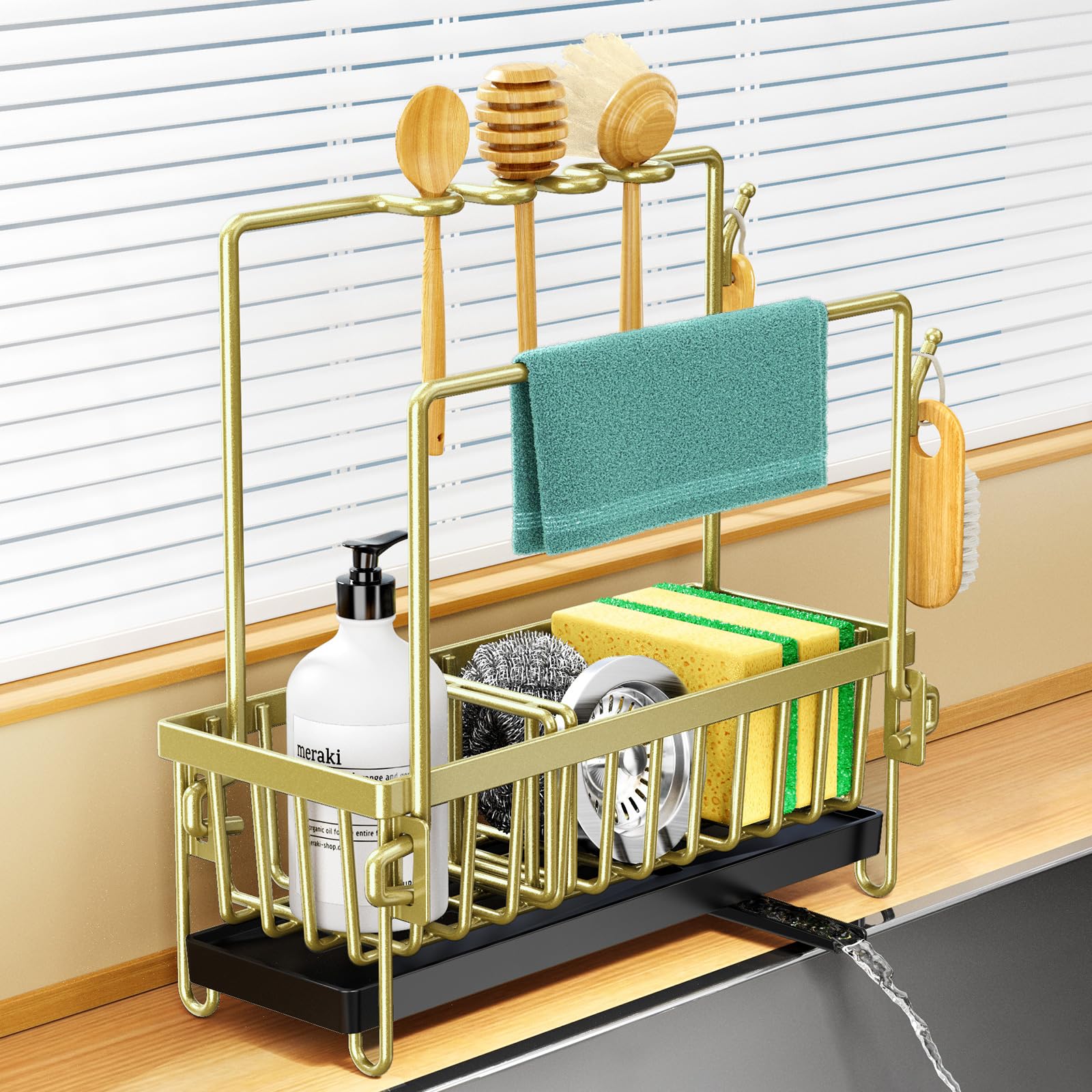 Snapklik.com : PKBD Kitchen Sink Caddy, Stainless Steel Sponge Holder
