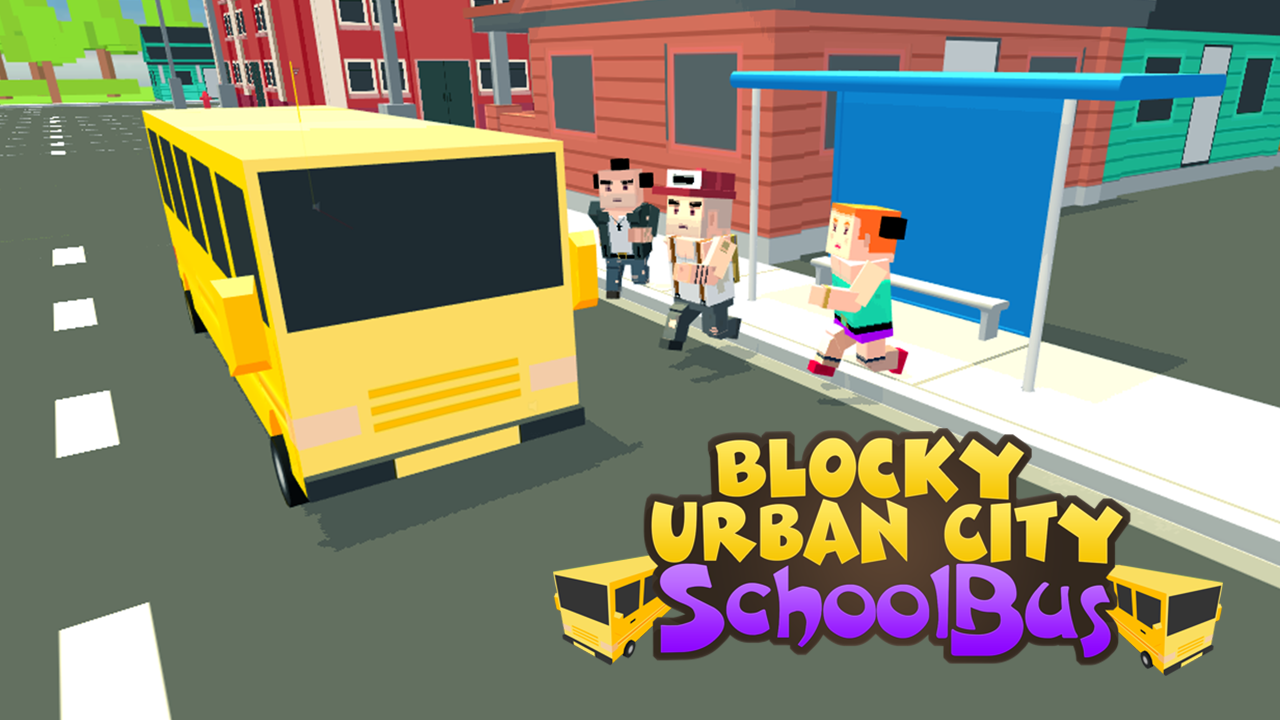 Blocky City School Bus Driver Simulator Game: Transport Students In ...