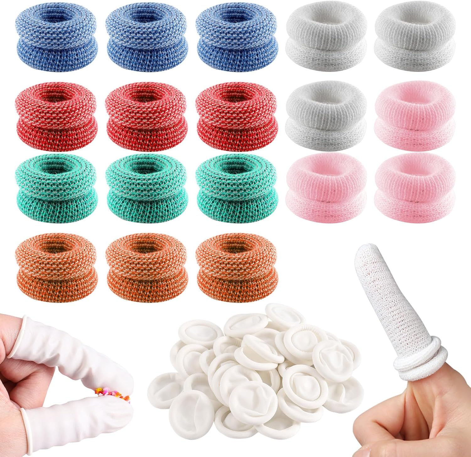 48 Finger Bandage,Finger Cots,Finger Stall,Including Cotton Finger Cots ...