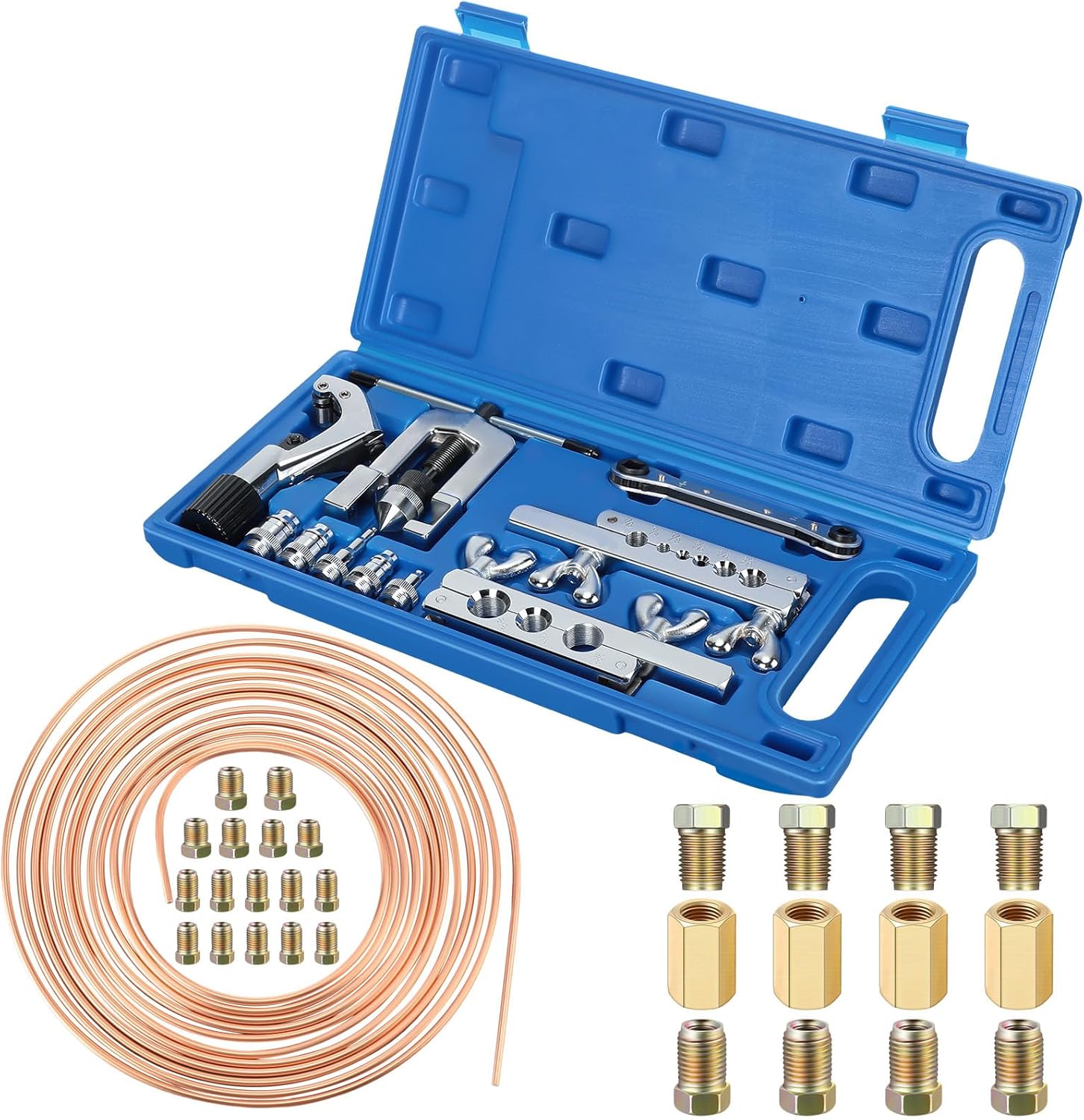 Amazon.com: Single Flaring Tool & Swaging Tool Kit and 25 Ft 3/16 ...