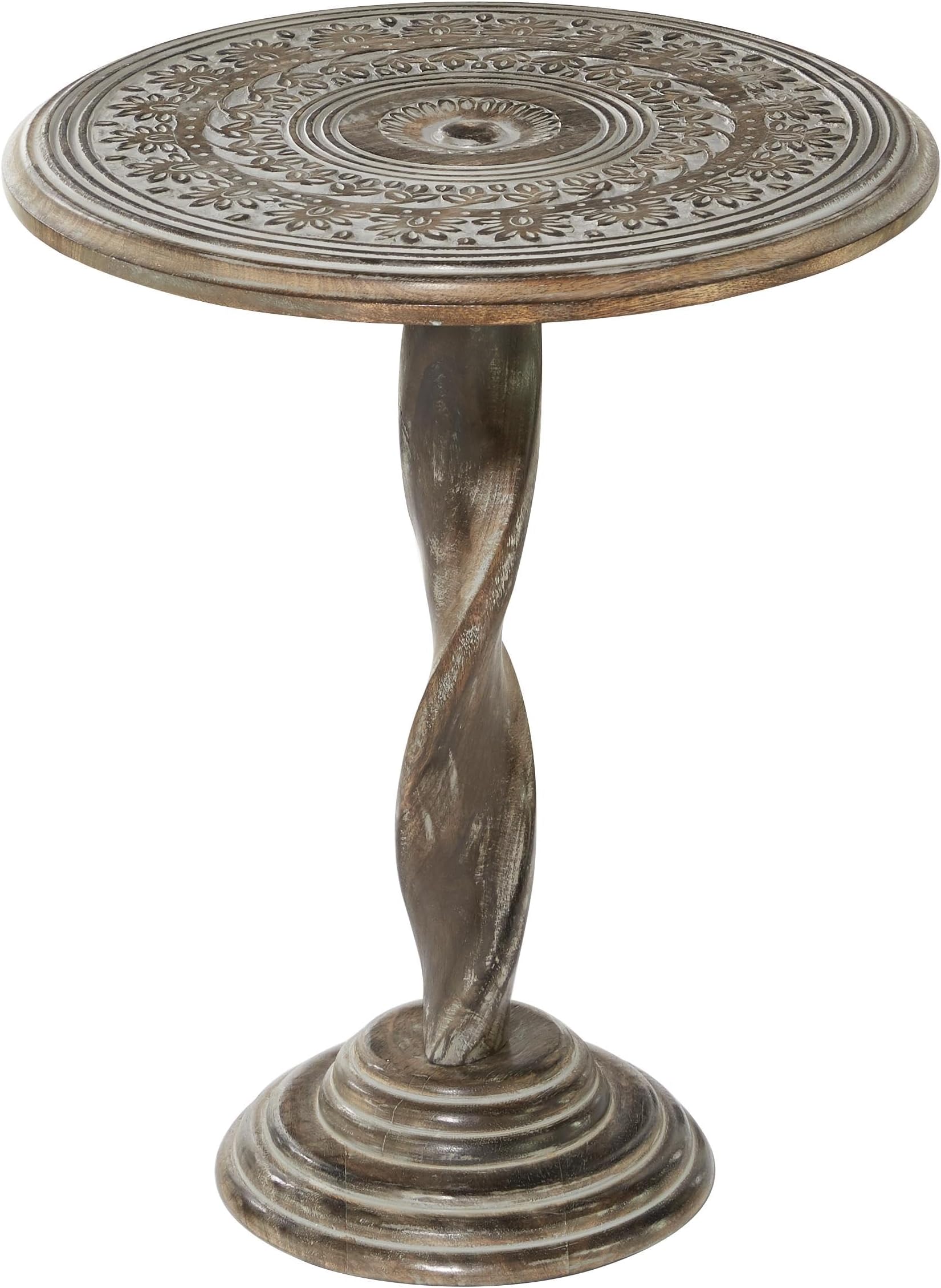 Amazon.com: Deco 79 Mango Wood Floral Handmade Intricately Carved ...