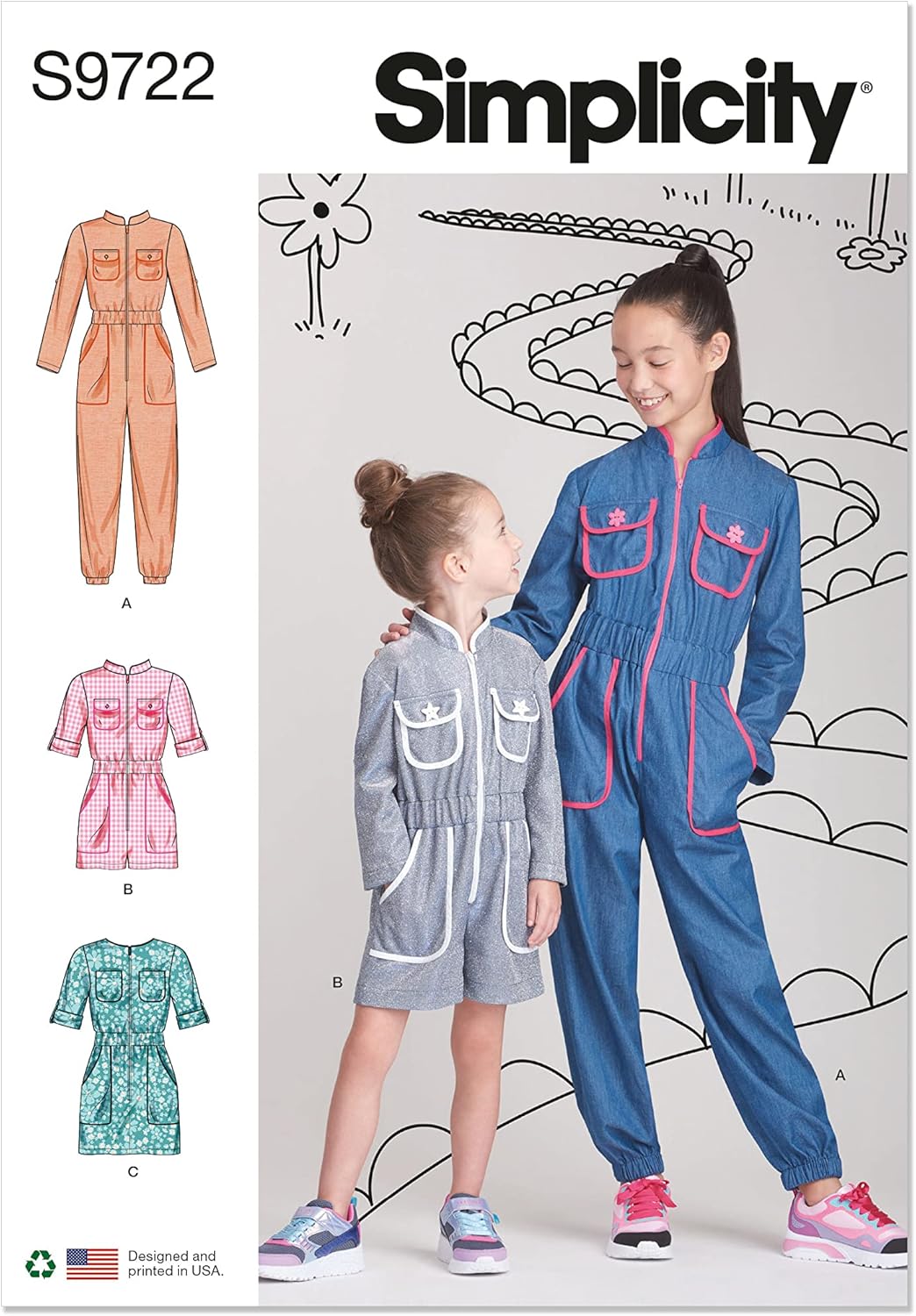 Amazon.com: Simplicity Children's and Girls' Jumpsuit, Romper and Dress ...
