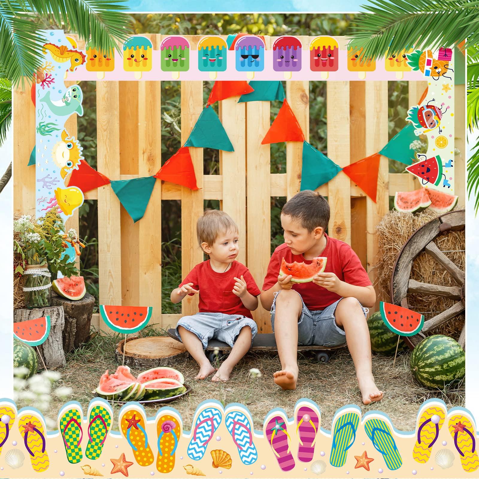 Snapklik.com : Yexiya 4 Rolls 131 Ft Summer Ice Pops Bulletin Board ...