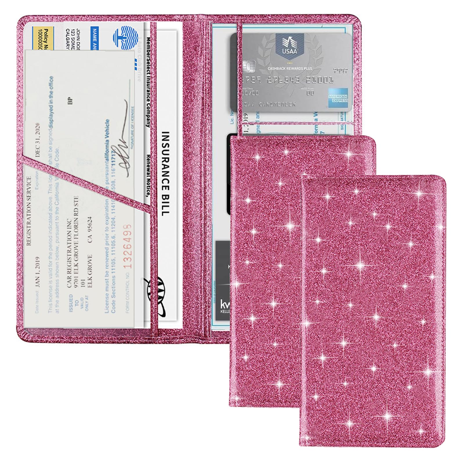 Amazon.com: 2Pack Car Registration and Insurance Card Holder, Car ...