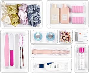 Vtopmart 9 Pcs Drawer Organizer Set, Bathroom Drawer Organizers and ...