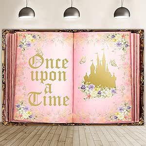 Amazon.com : Renaiss 7x5ft Fairy Tale Books Backdrop Once Upon A Time ...