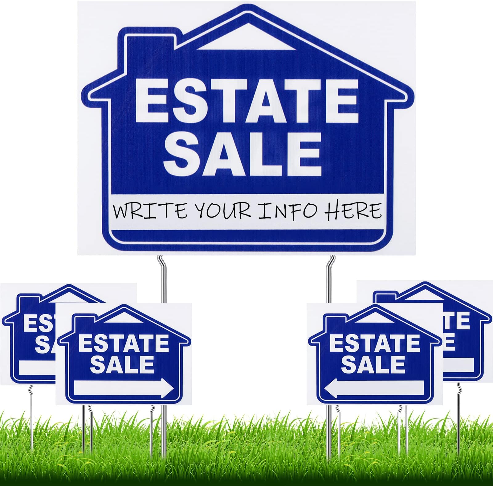 Amazon.com : 3 Pack Moving Sale Sign Kit 12 x 16 Inch Double Sided Yard ...